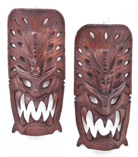 2 Large Philippine Ceremonial Masks