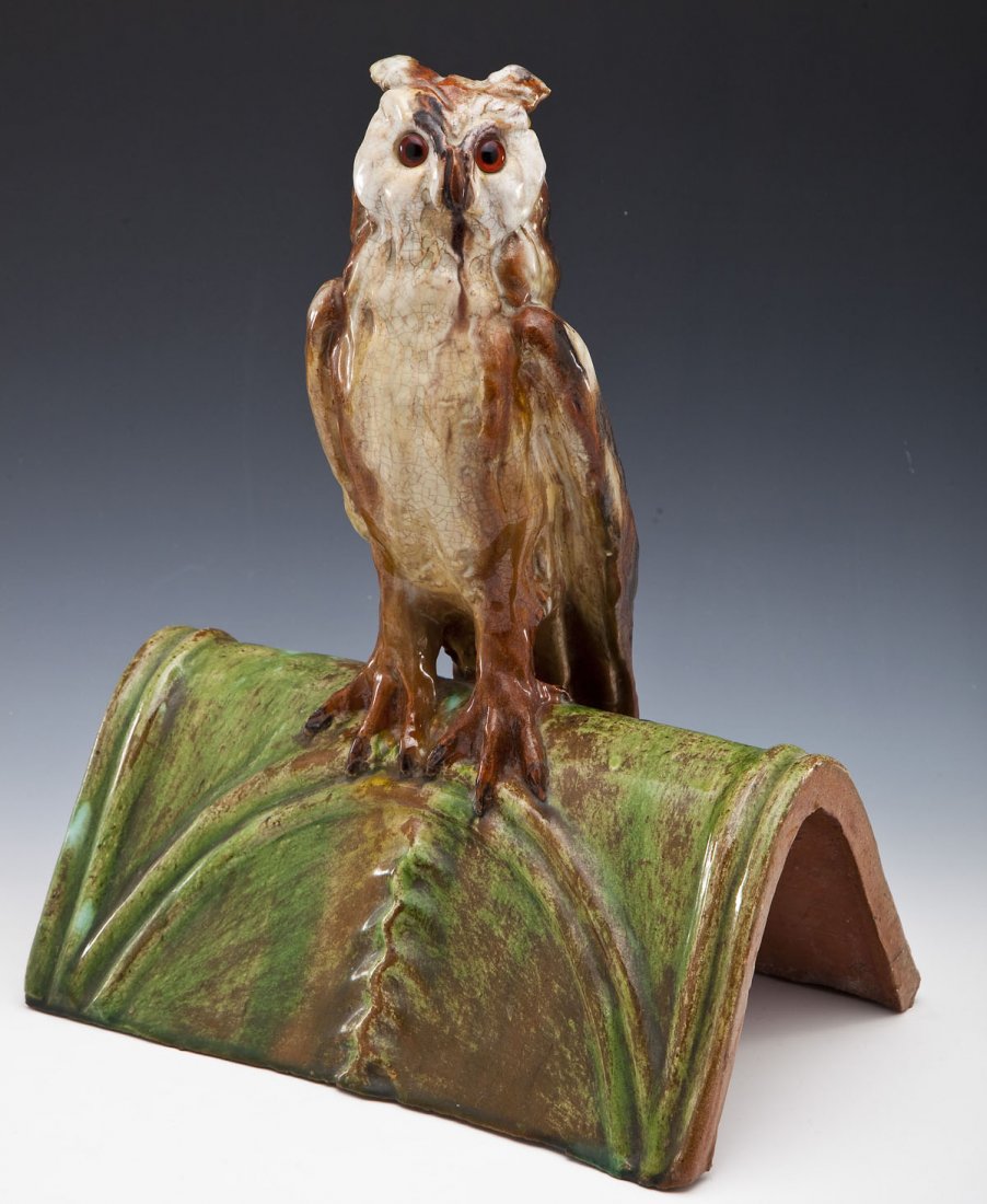 Glazed Terra Cotta Owl Roof Tile