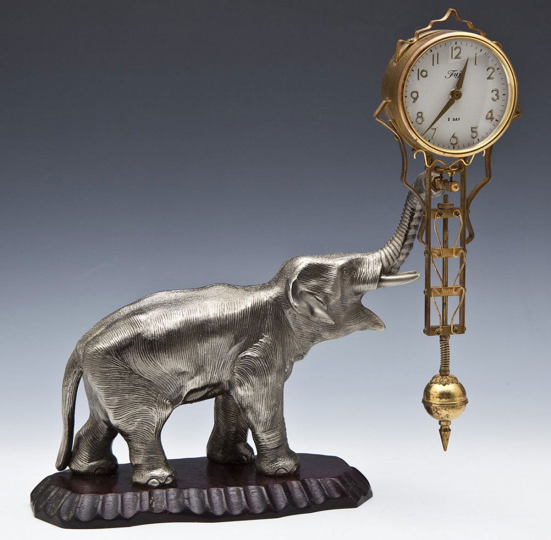 Fuji 8-Day Elephant Swing Arm Clock