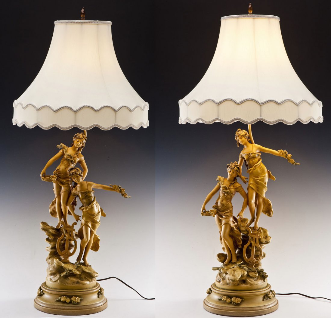 Pr Collection Francaise Moreau Muses Lamps - May 17, 2015 | Cordier ...