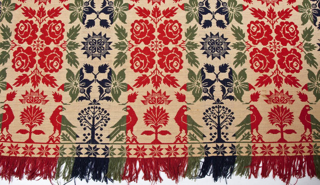 1844 Andrew Kump Hanover 2 Part Coverlet - Aug 15, 2015 | Cordier ...