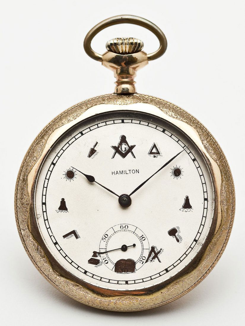 Hamilton 17J Masonic Pocket Watch