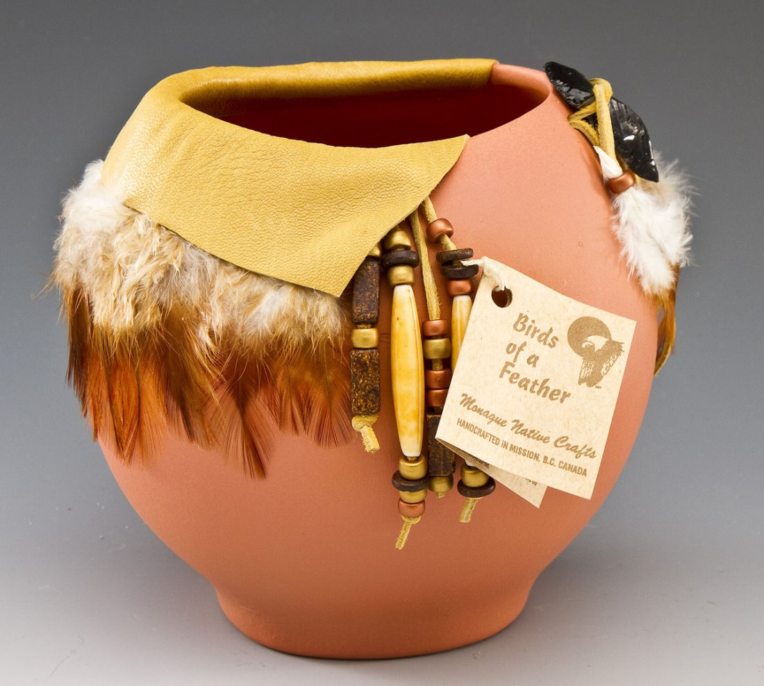 Ojibwe "birds Of A Feather" Pot