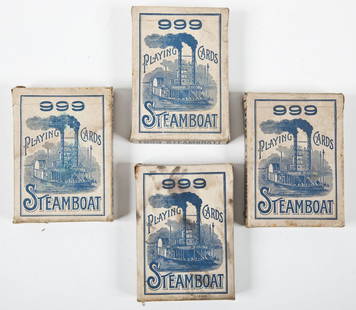 4 Decks Of 999 Steamboat Playing Cards