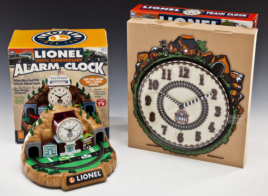 2 Lionel 100th Anniversary Clocks In Obs