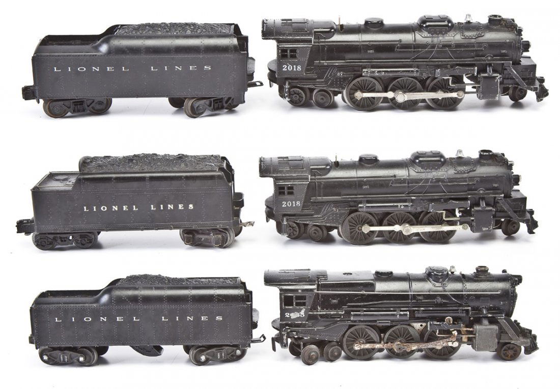 3 Lionel Locomotives W/tenders Incl 2018 & 2035