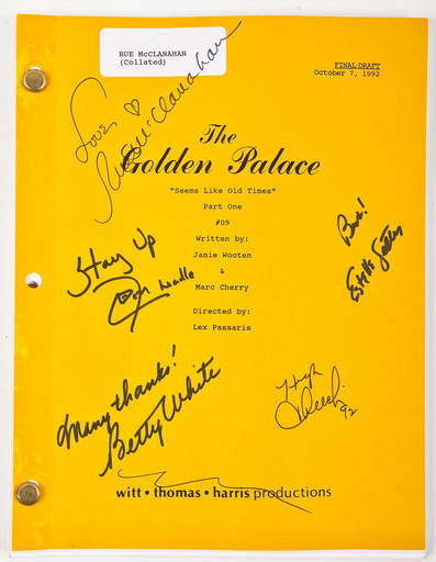 Cast Signed Golden Girls/golden Palace Script