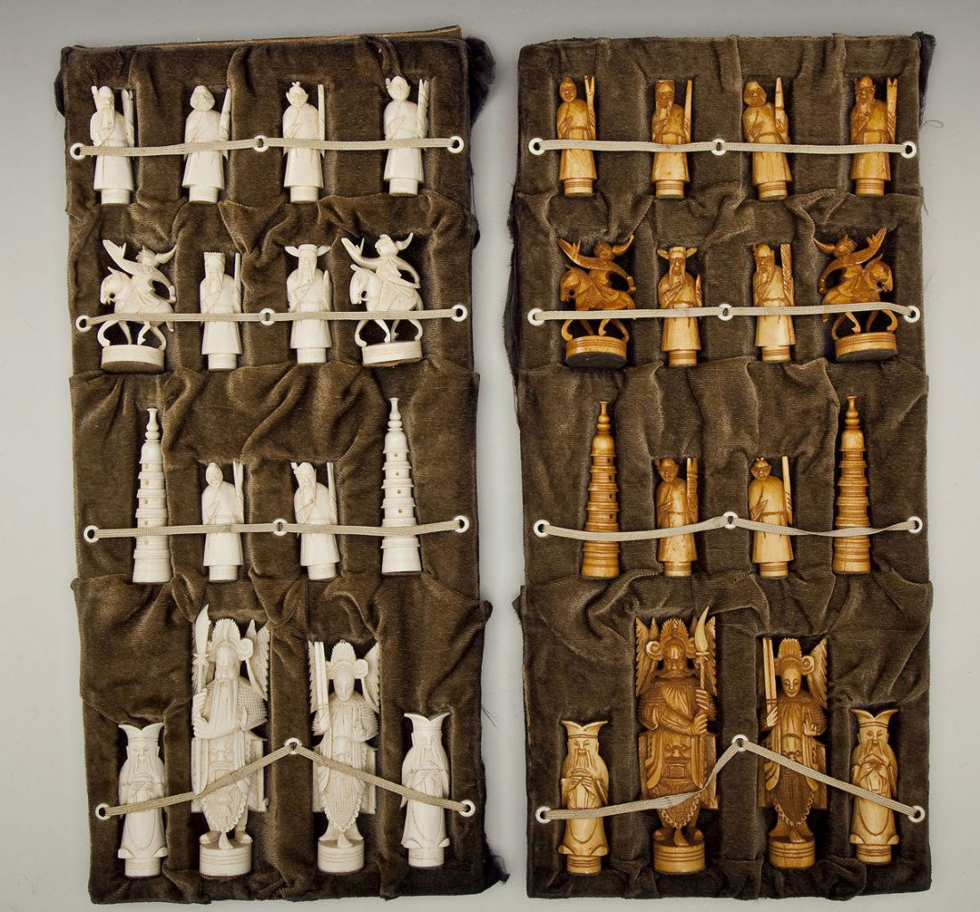 Carved Ivory Chess Set