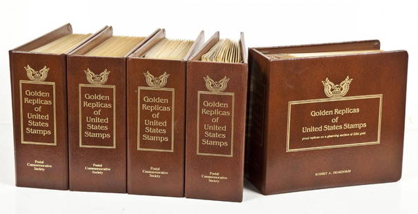 Golden Replicas Of Us Stamps 22kt Gold Surface