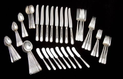 International Serenity Sixty Eight Piece Sterling Silver Flatware Set