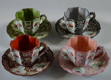 4 Occupied Japan Maruta China Saucers