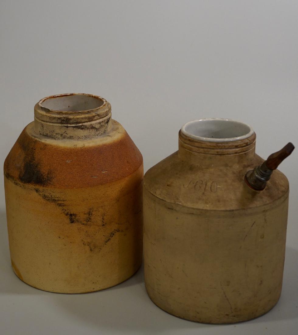 Antique Stoneware Pottery Preserve Jar Macomb Crock