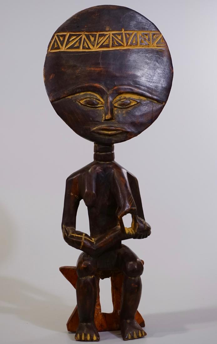 African Madonna Ghana Tribal Carved Wood Akuaba Doll