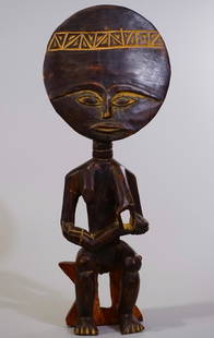 Tribal Fertility African Goddess Ethnic Figurine Carved