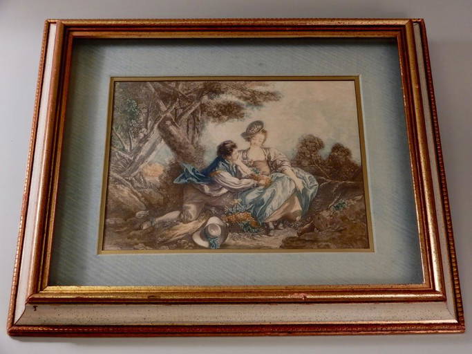 Antique Colored French Rococo Engraving Shadow Box - Nov 29, 2018 ...