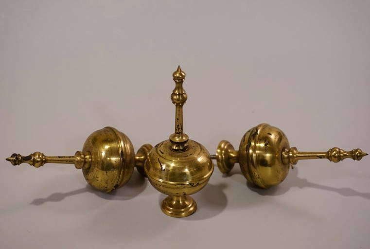 Vintage Grandfather Clock Brass Finials