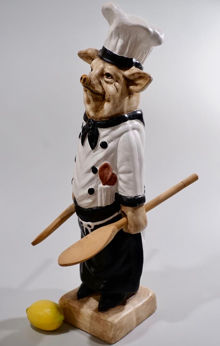 Pierre The Pig Chef Kitchen Decor Statue Spoon Holder