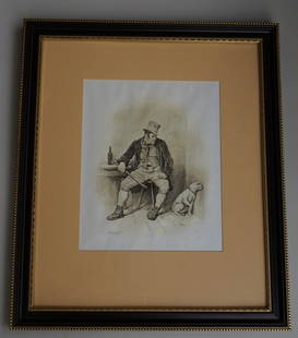 Fred Barnard Bill Sikes And Bull's Eye Framed Print