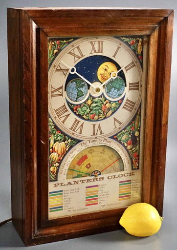 Vintage Planters Clock Electric Movement