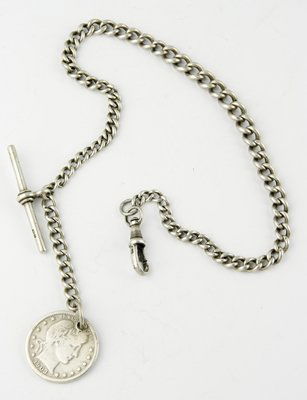 Antique Silver Single Albert Chain
