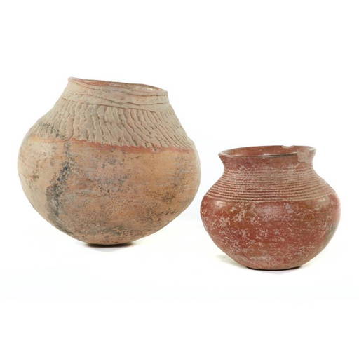 Two Ancient Southwest Corrugated Pottery Jars