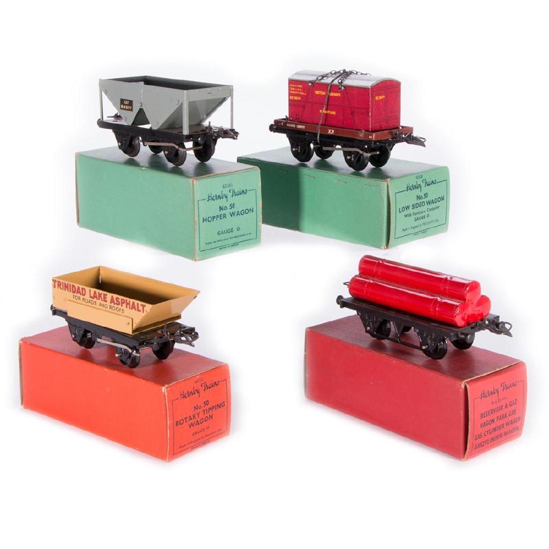 Hornby O Gauge 4 Car Freight Lot With Original Boxes