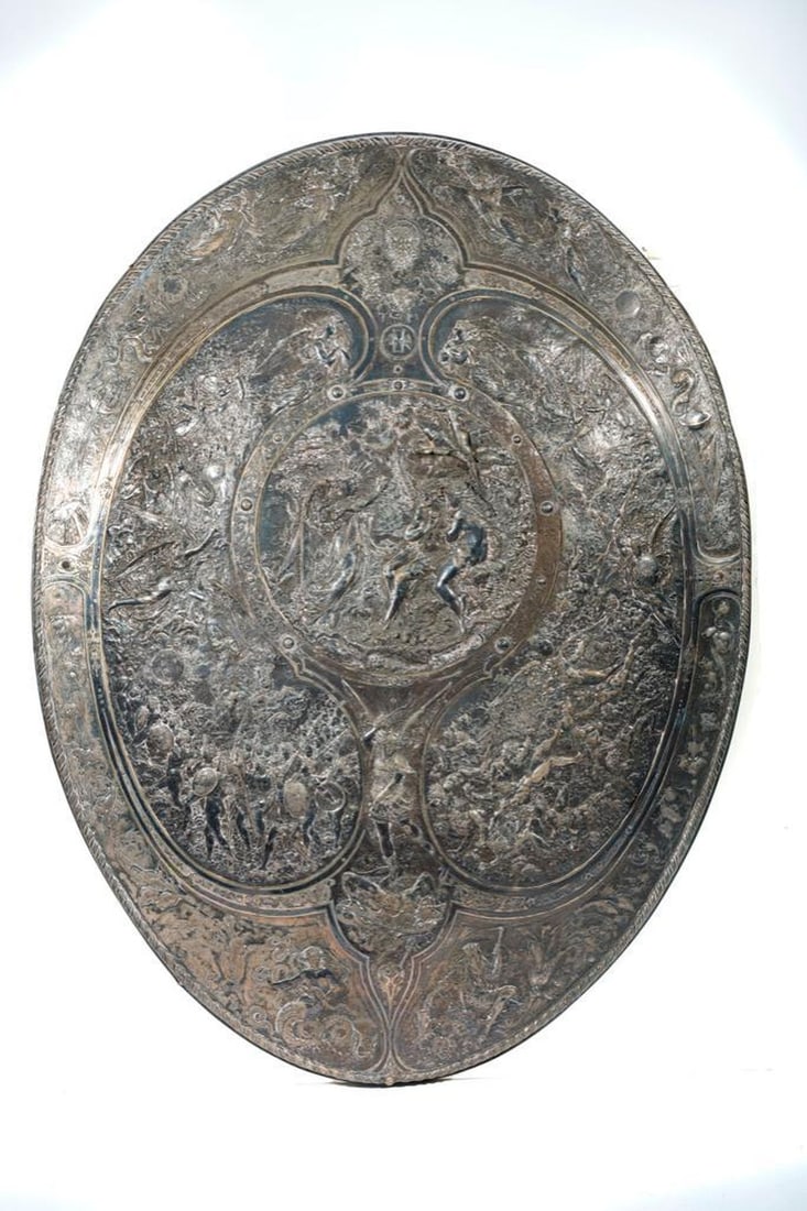 Hall Shield With Adam And Eve Motif. Auction