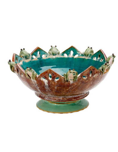 Green Ceramic Frog Bowl.