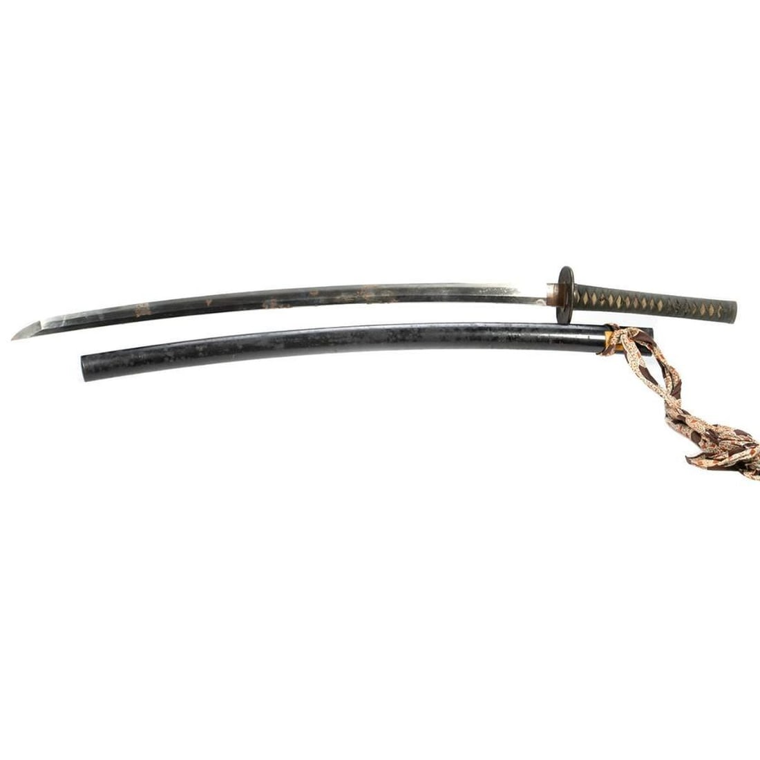Japanese Sword With Gold-inlaid Band, C. 19th Century Auction
