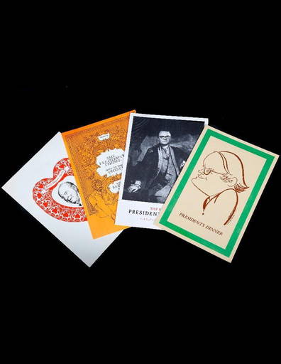 Bohemian Club Programs (4), President's/tribute Dinners, 1960s 1970s.