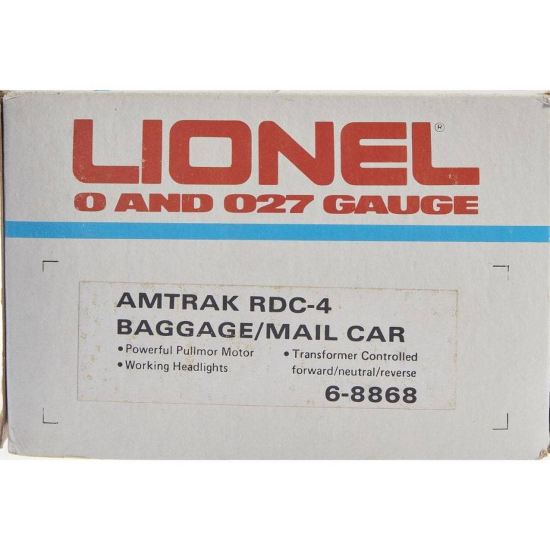 Lionel O Gauge Modern Era 6-8868 Amtrak Rdc-4 Baggage/mail Car Powered ...