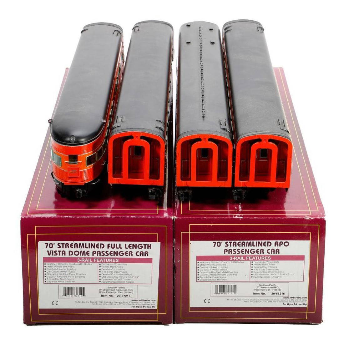 O Gauge Southern Pacific Daylight Passenger Train Cars Auction