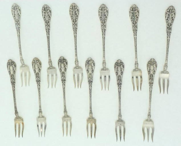 12 Gorham Sterling Silver Oyster Forks