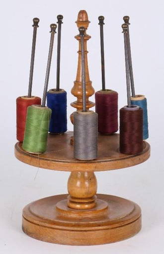 Treen Sewing Thread Spool Caddy