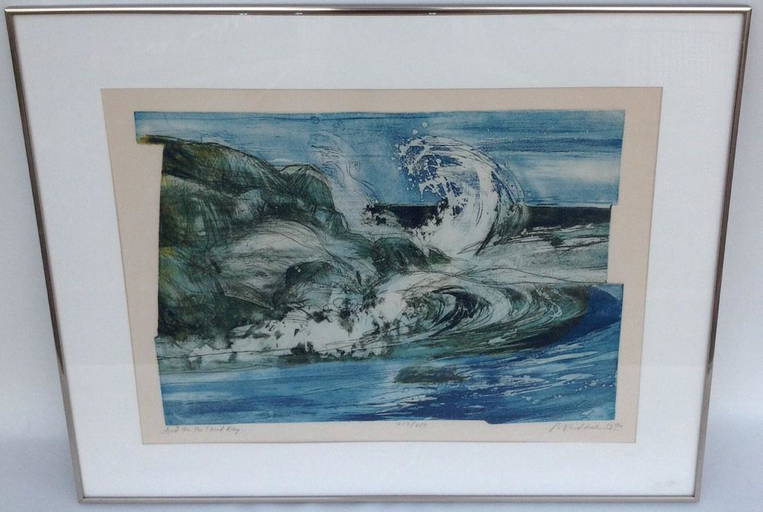 Ronald Riddick ( R.s. Riddick).1976 Aquatint Etching,