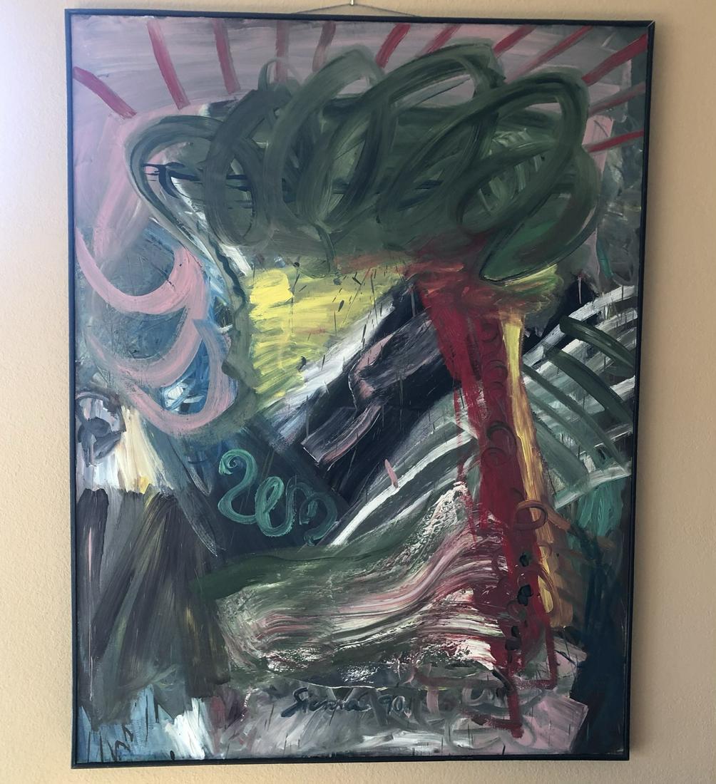 George Beattie Mid Century Oil Painting, Signed - Oct 04, 2014 | Ahlers ...