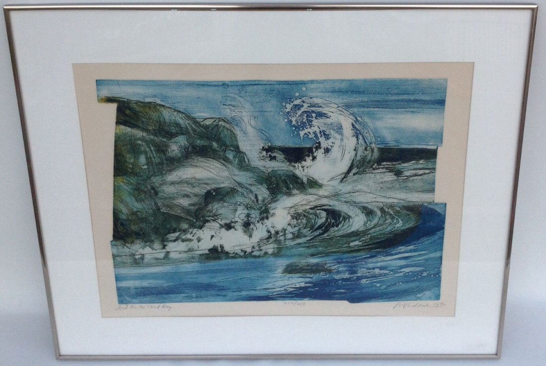 Ronald Riddick -( R.S. Riddick).1976 aquatint etching,