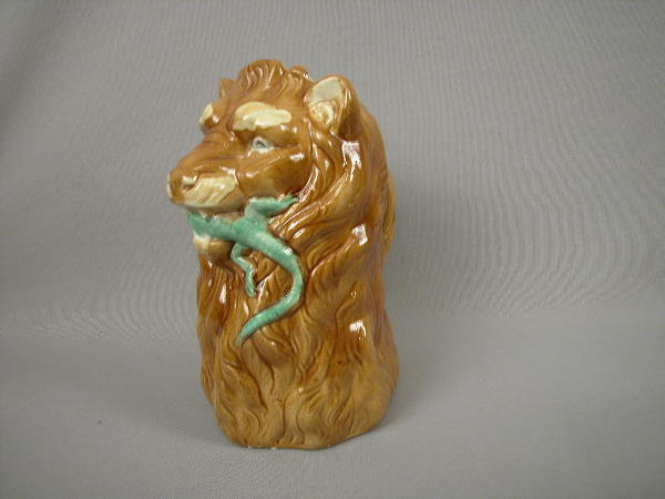 Majolica French Figural Pitcher Lion - Oct 28, 2006 | Majolica Auctions ...