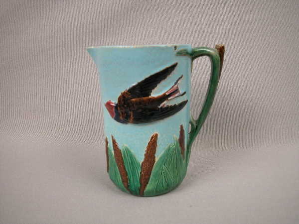 Majolica Holdcroft Bird In Flight Pitcher