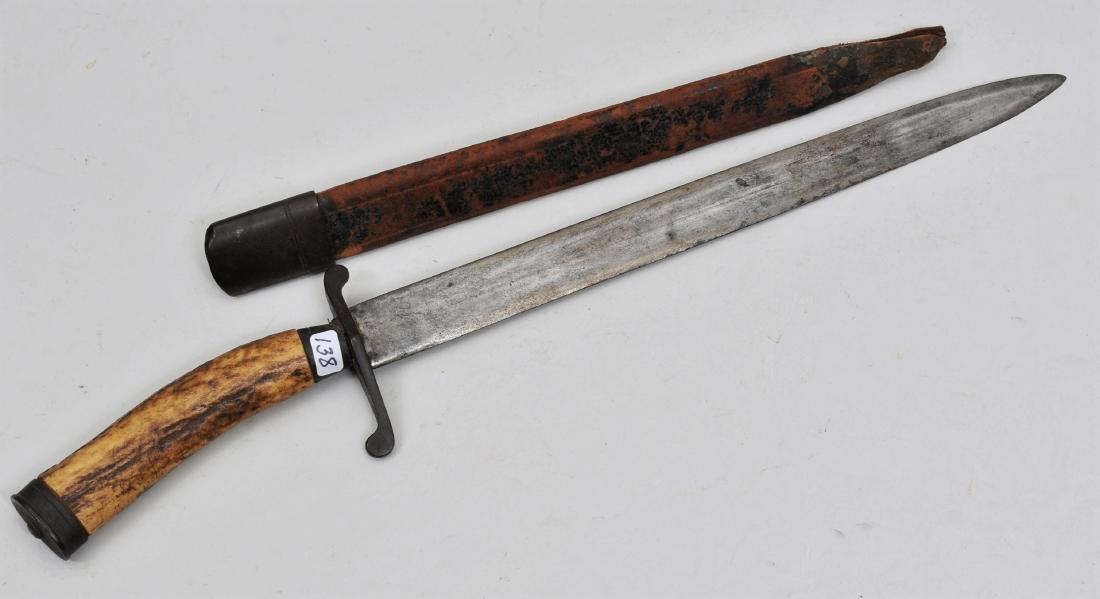 18th century Colonial ear Naval dagger. 13-1/4" overall