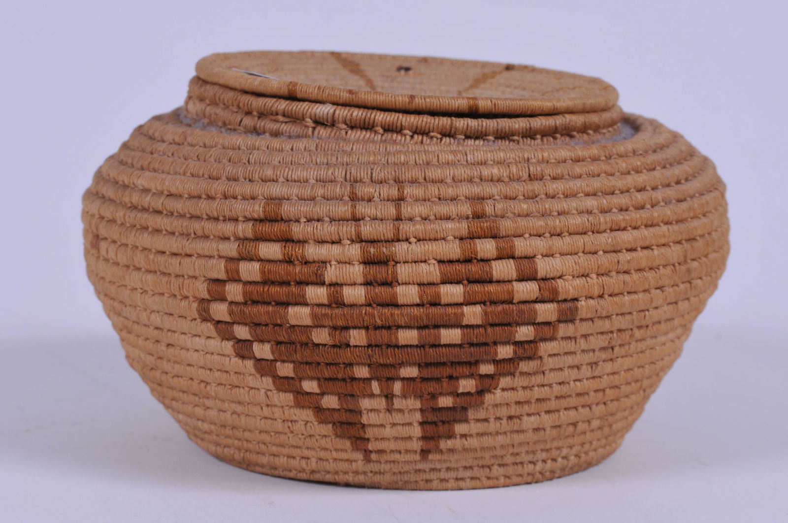 19th/20th Century Washoe Native American Round Covered