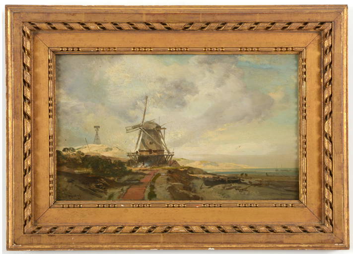 Charles Hoguet. French/german. Dutch Seaside Landscape