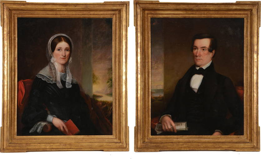 Pair Of Mid 19th Century American School Portrait