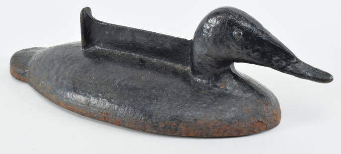 Antique Cast Iron Duck Form Boot Scraper.