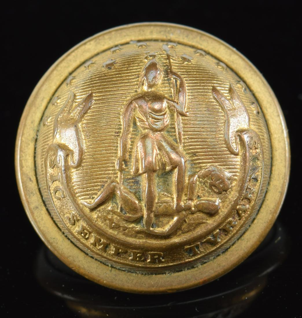 Civil War Era Virginia Sic Semper Tyrannis Confederate Button. This is ...