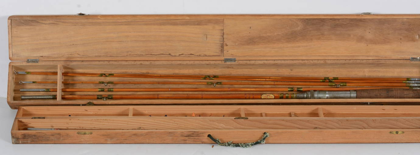 2 Japanese Bamboo Fly Rods, One Partial With Flies.