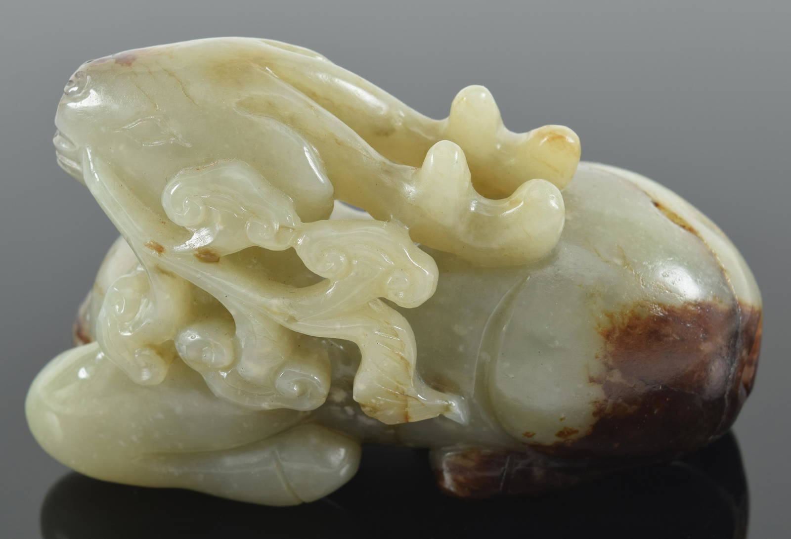Jade Carving. China. 19th/20th Century. Celadon Stone With Pronounced ...