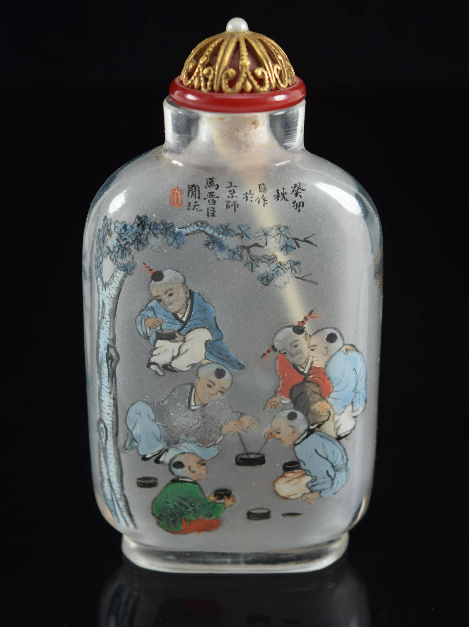 Interior Painted Snuff Bottle. Early 20th Century. Signed Ma Chun Yuan ...