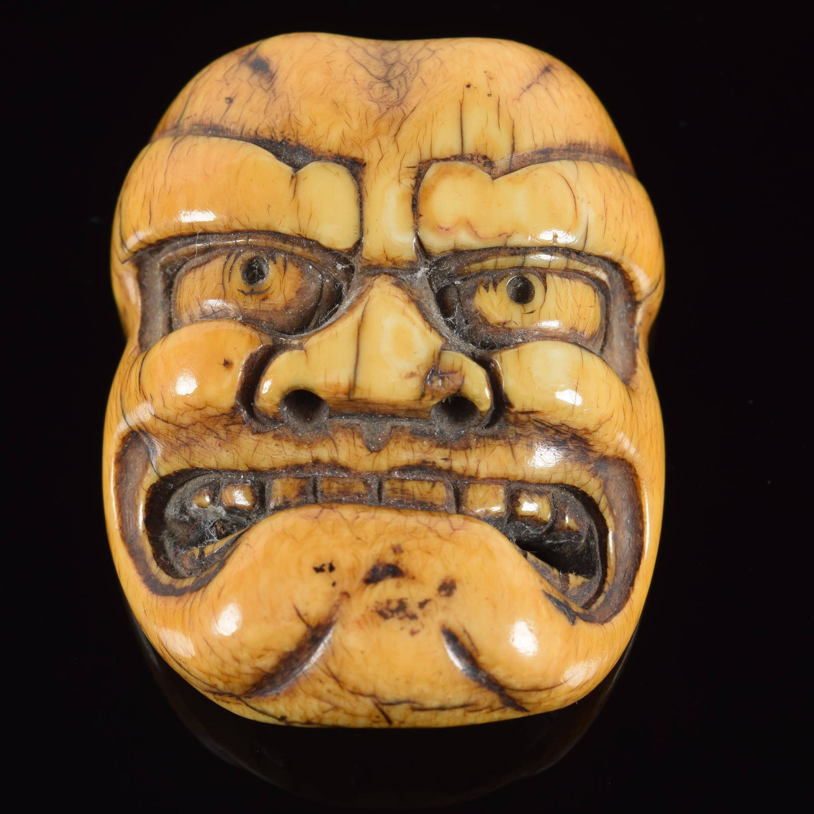 Mask Netsuke. Japan. 19th Century. 1.75in. Provenance: From The ...