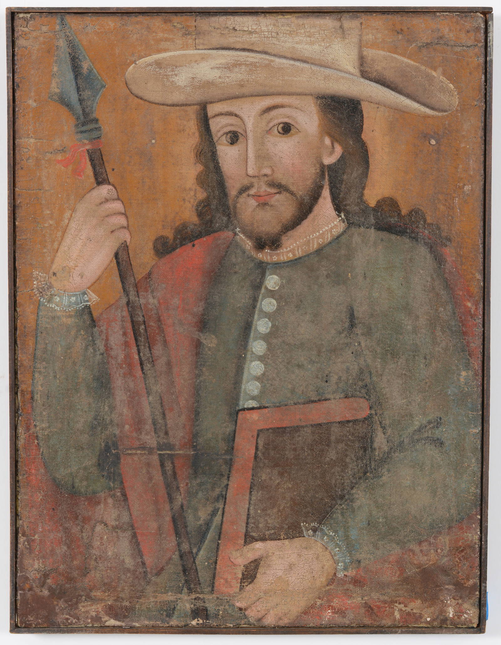 18th Century Colonial Latin American Portrait Of A Nobleman Holding A ...